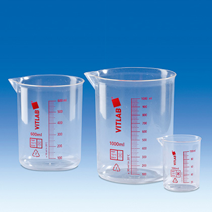BrandTech VITLAB, Griffin Beakers, PP, Autoclavable, 250mL, Pack of 6, V610941, BrandTech VITLAB ...